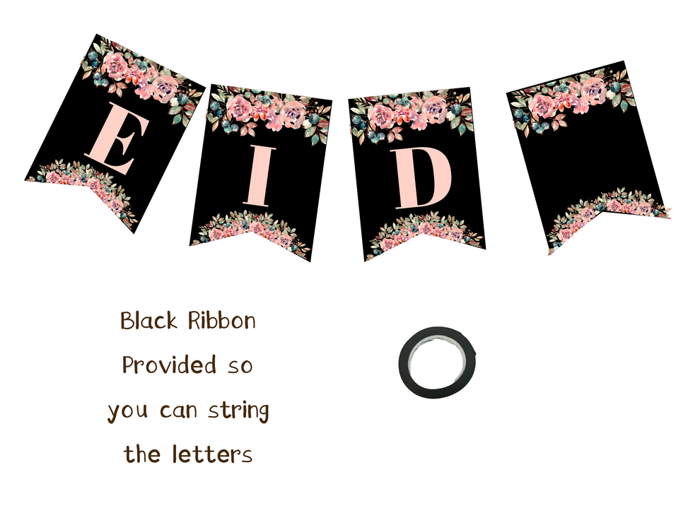 Handmade and hand cut interchangeable Eid Mubarak, Ramadan Mubarak ban ...